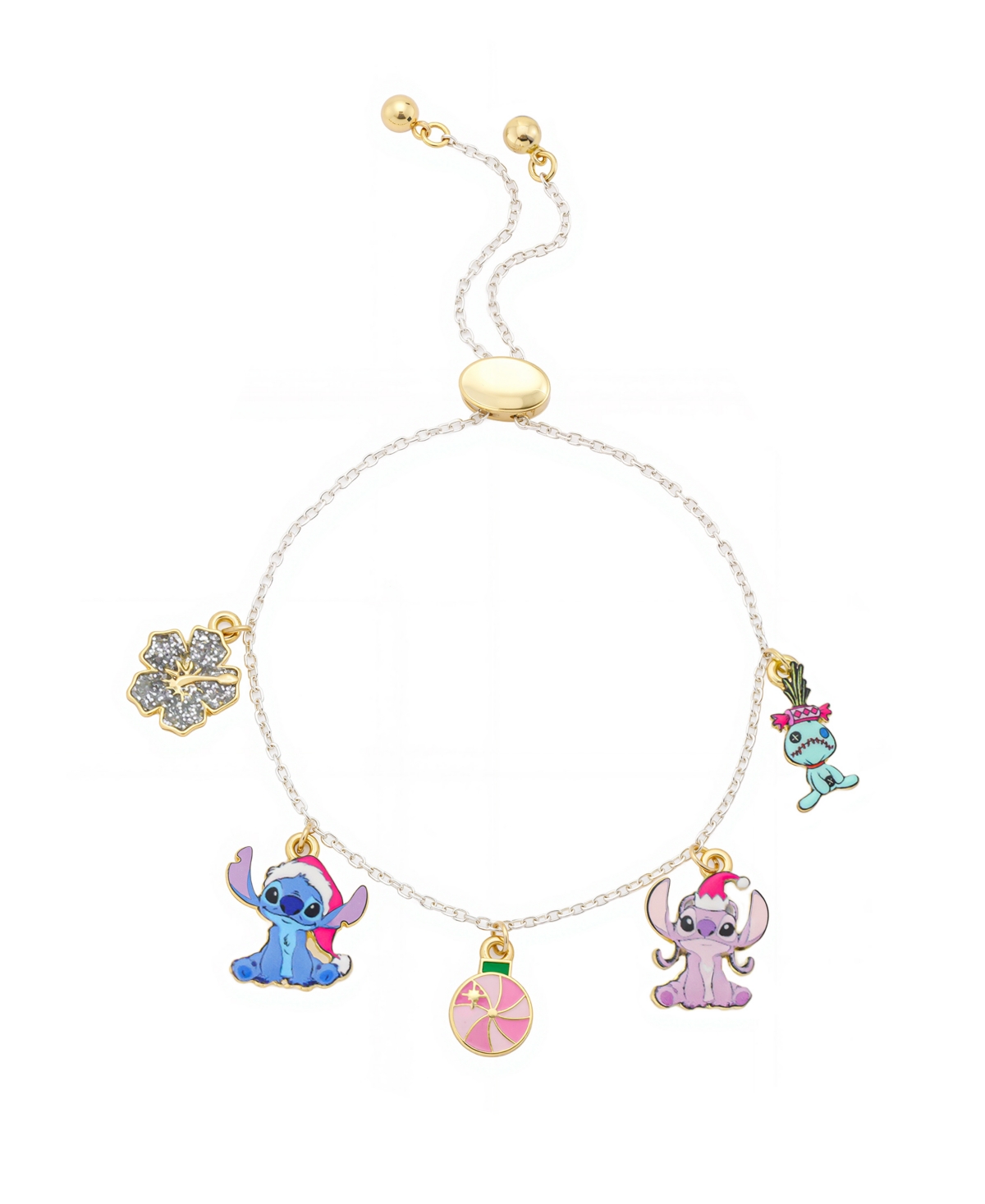 Click here for Disney Stitch and Angel Holiday Charm Adjustable B... prices