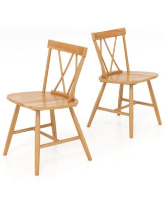 Click here for Costway Dining Chairs Farmhouse Kitchen Chair With... prices