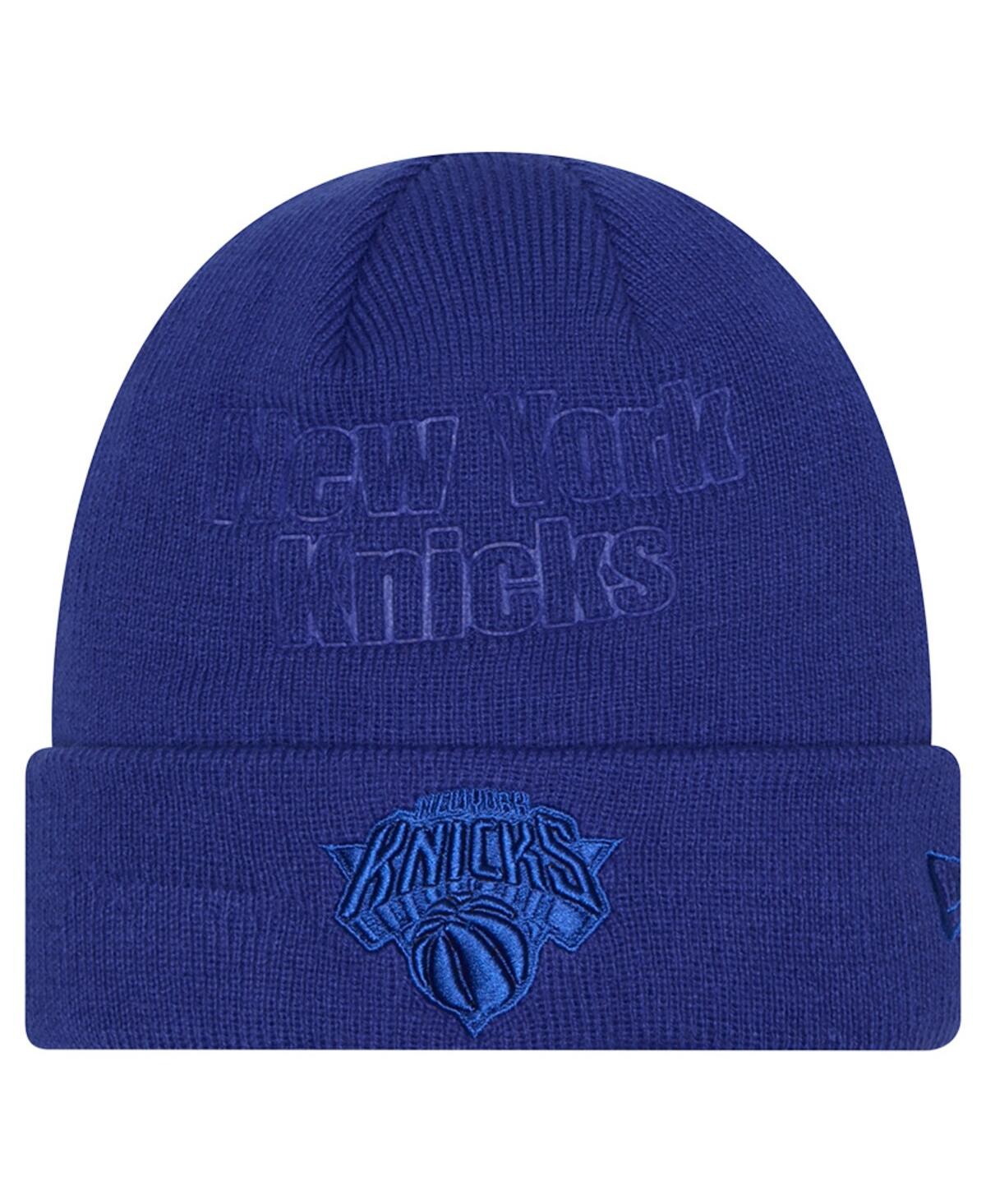 Click here for New Era Mens Blue New York Knicks Tonal Cuffed Kni... prices