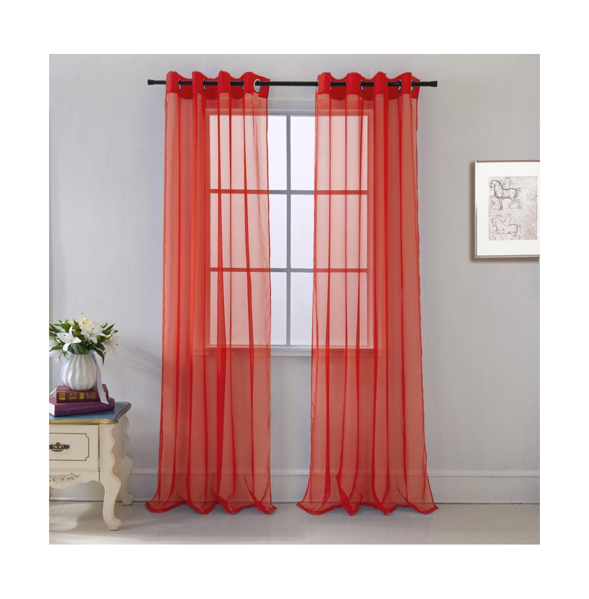 Click here for Rt Designers Collection Cara One Sheer Grommet Lig... prices