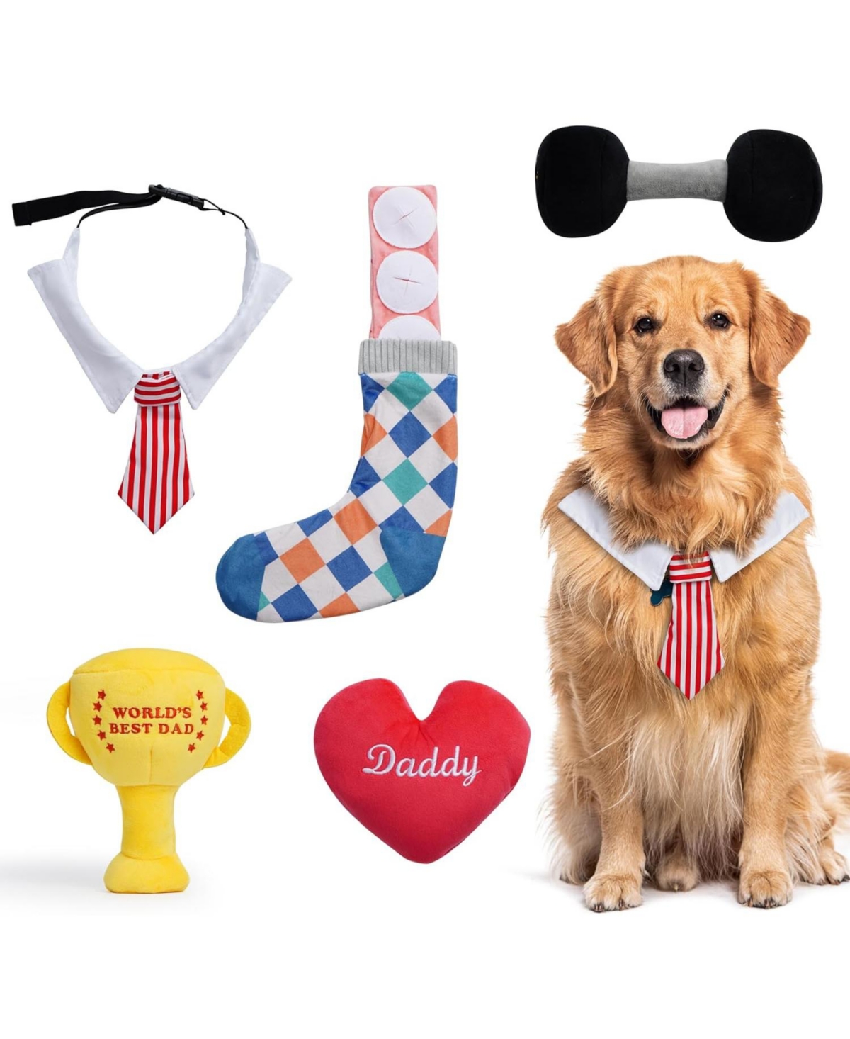 Click here for Nocciola 5 Pcs Fathers Day Plush Dog Toys  Fathers... prices