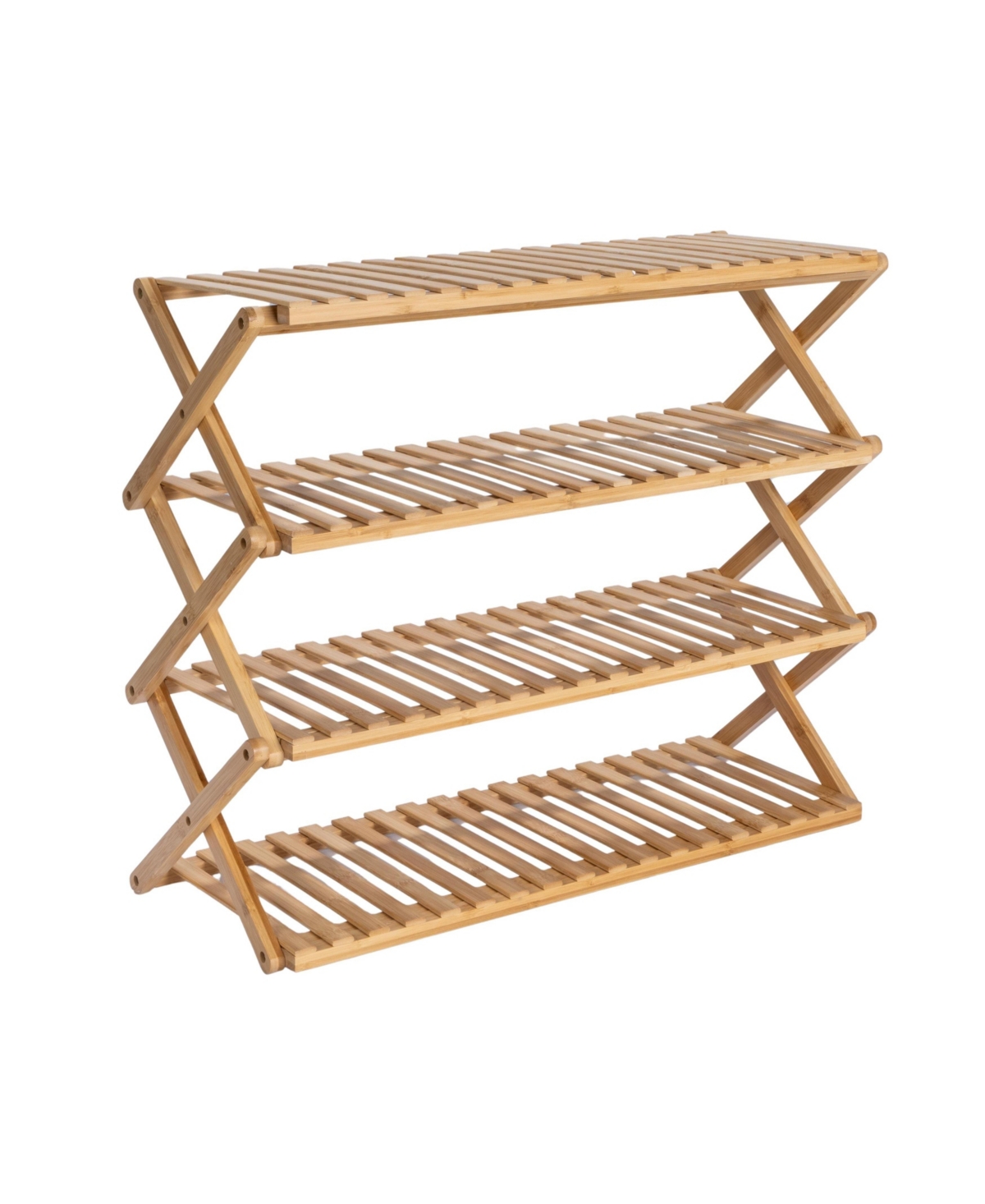 Click here for Household Essentials4-Tier Folding Shoe Rack  Natu... prices