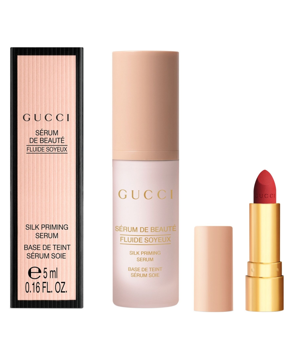 Click here for Free Gucci deluxe mini Silk Primer & Matte Lipstic... prices