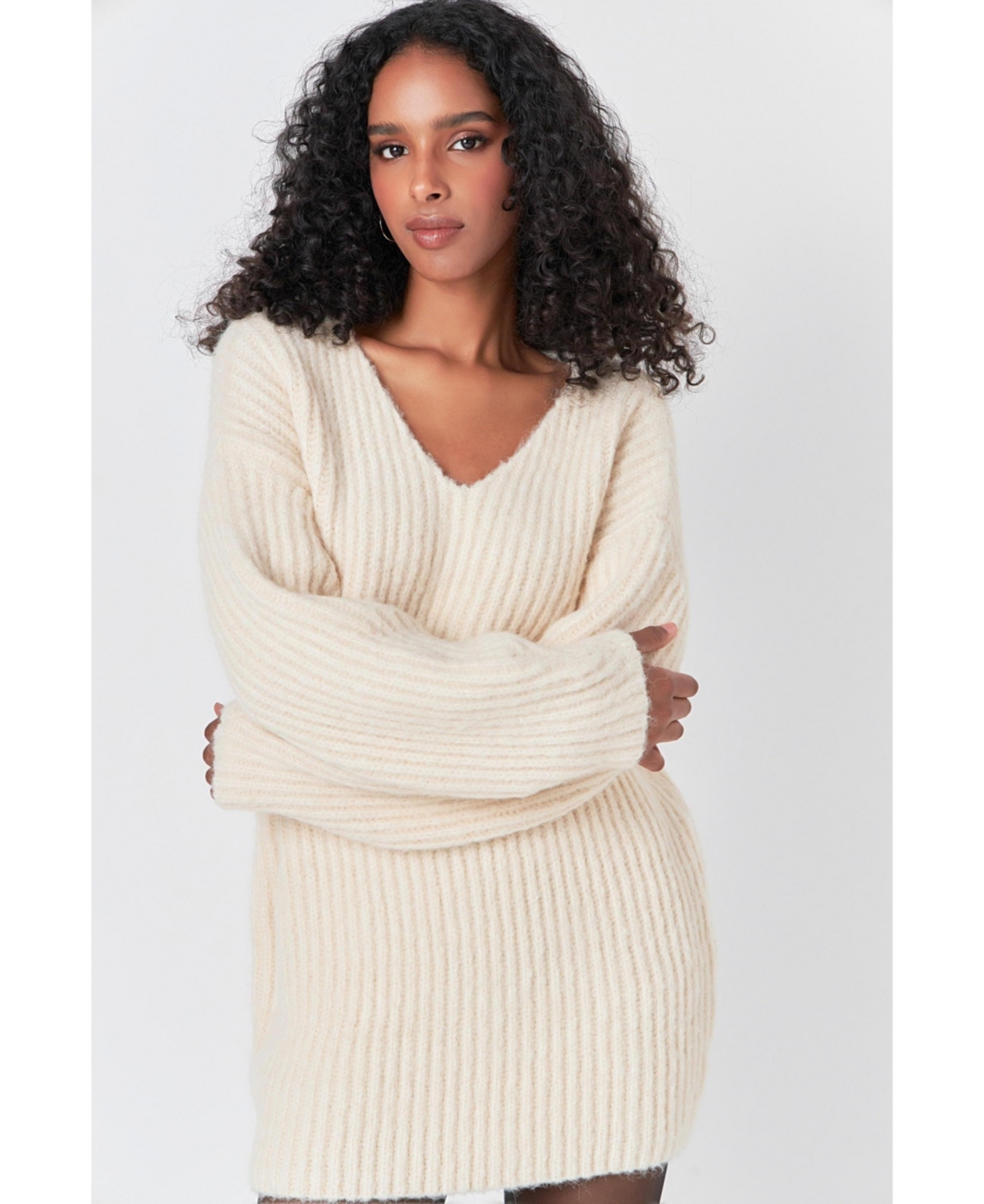 Click here for endless rose Womens Chunky Rib Oversized Mini Dres... prices