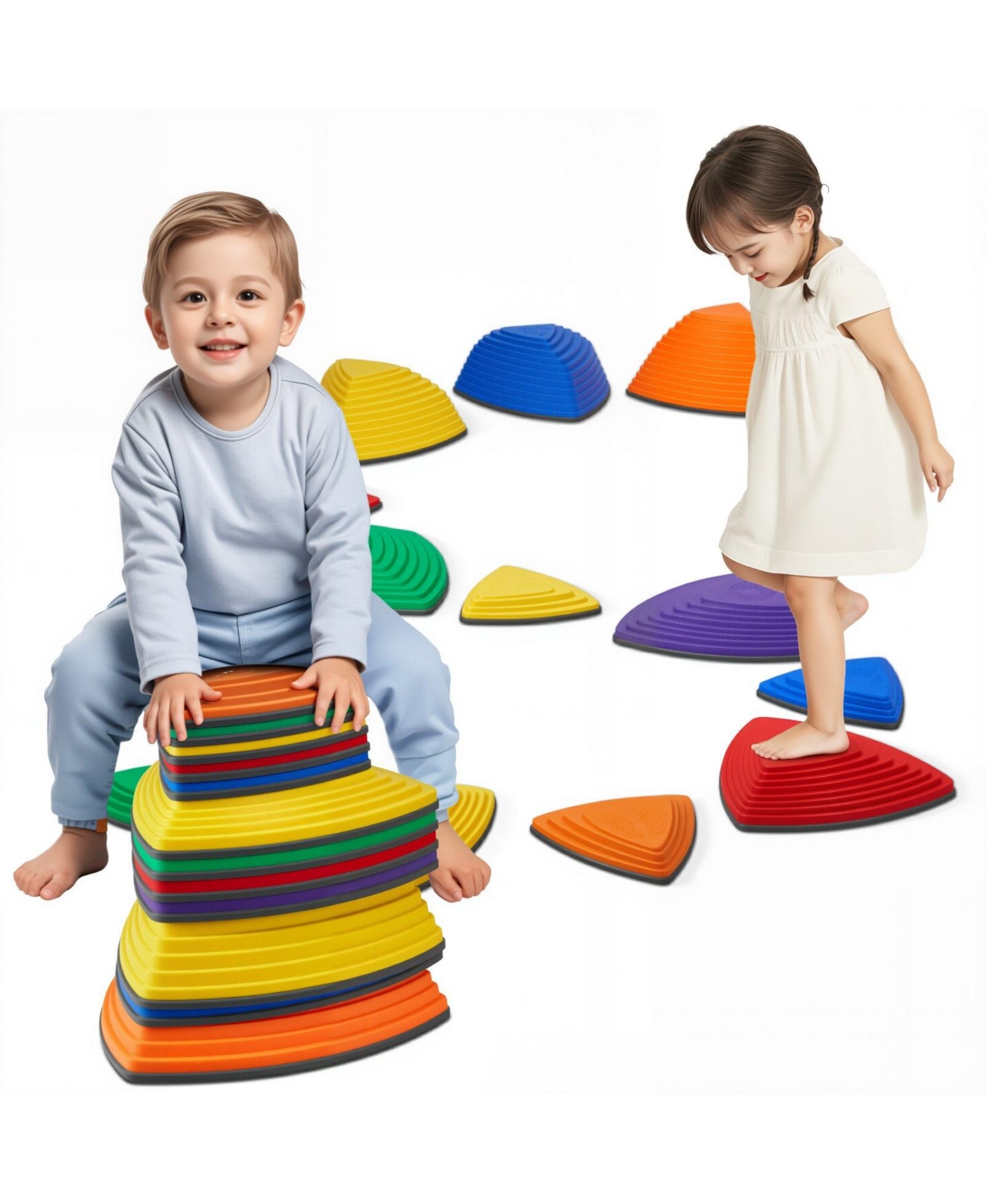 Click here for Mecale Balance Stepping Stones for Kids  12 Pcs No... prices