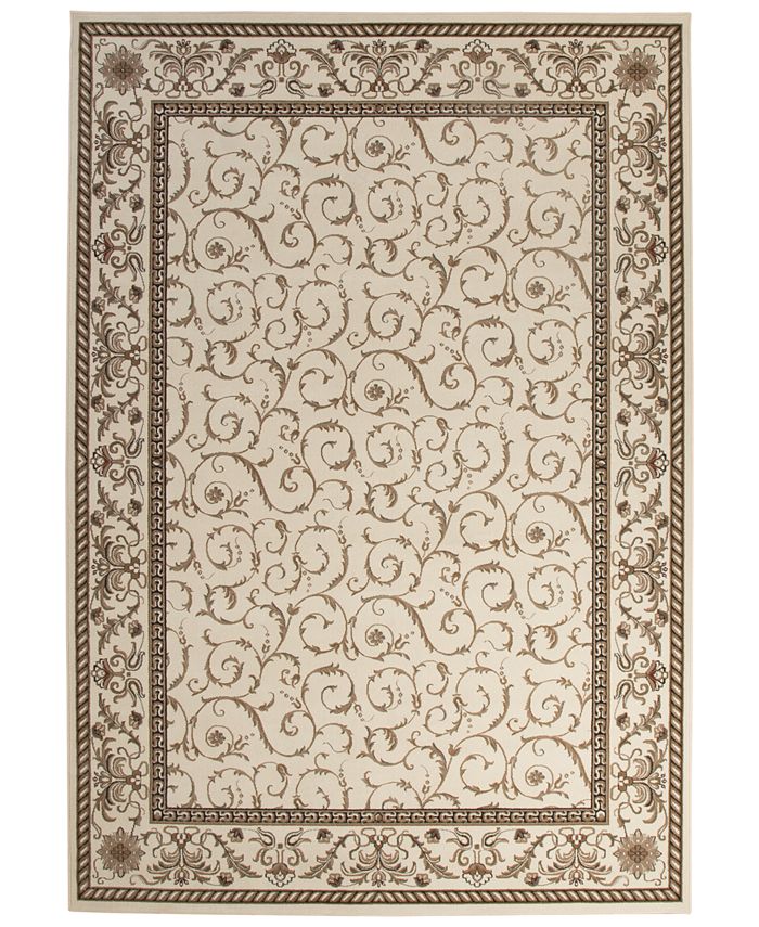 KM Home CLOSEOUT! Roma Damask Ivory 3-Pc Rug Set - Macy's