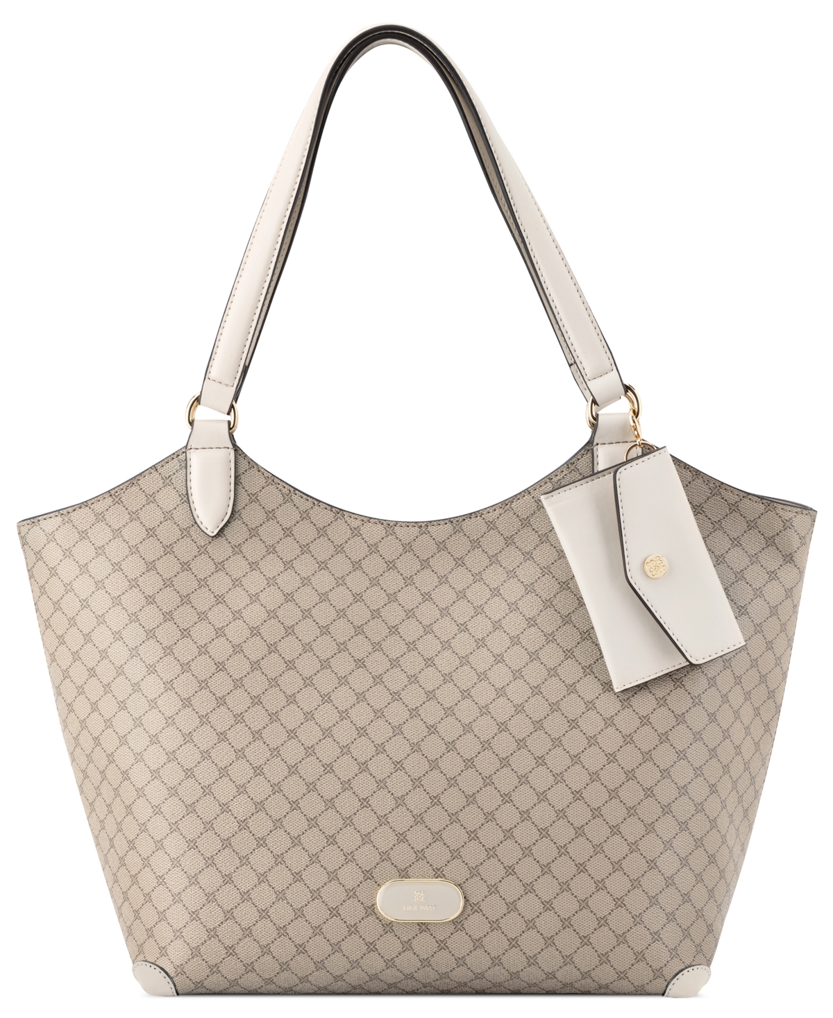 Click here for Nine West Lyra Multi Laptop Large Tote Bag - Beige... prices
