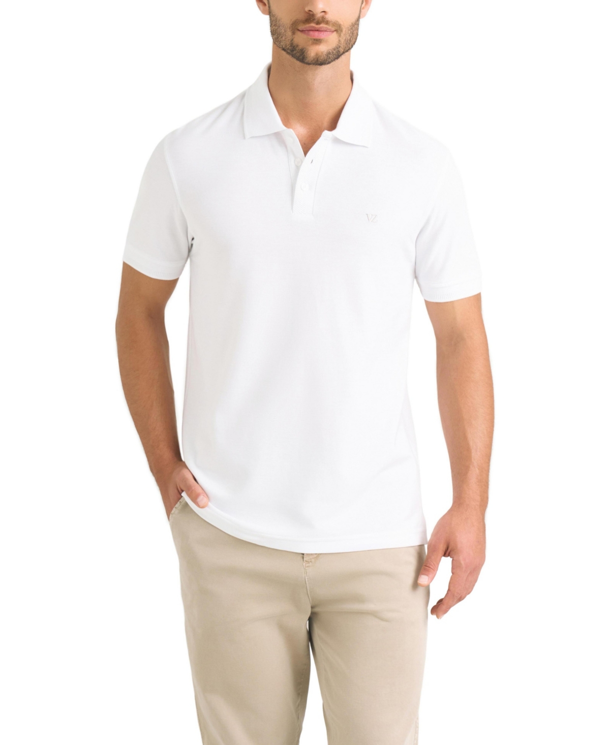 Click here for Velez Mens semi-fit polo shirt with jacquard detai... prices