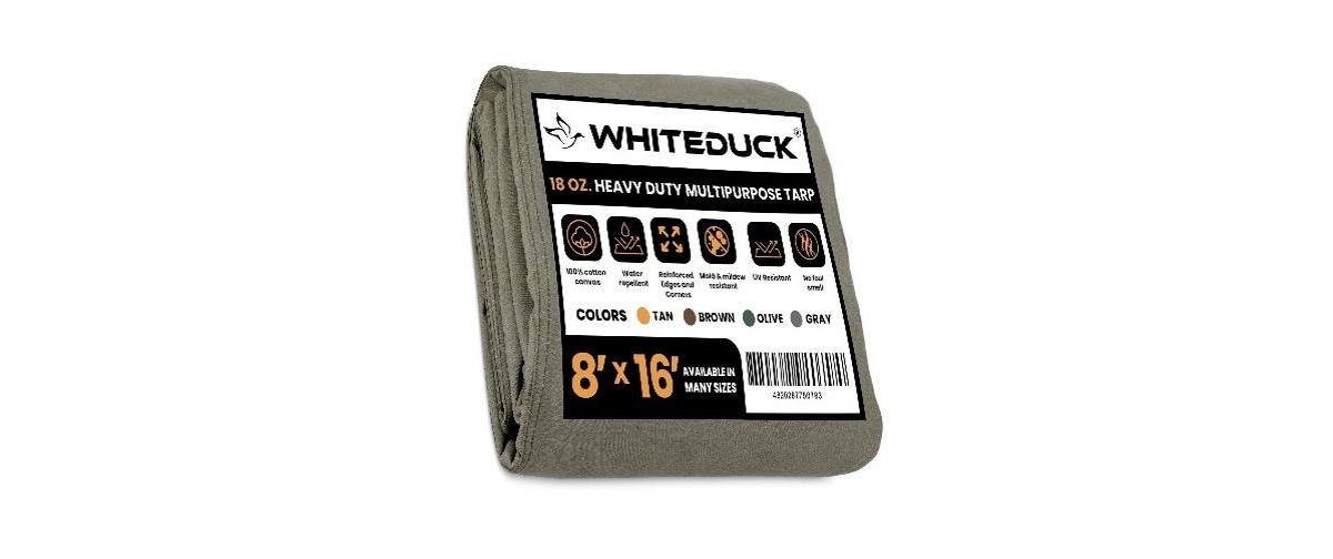 Click here for White Duck Outdoors 18 oz. Canvas Tarp 8x16 Olive prices