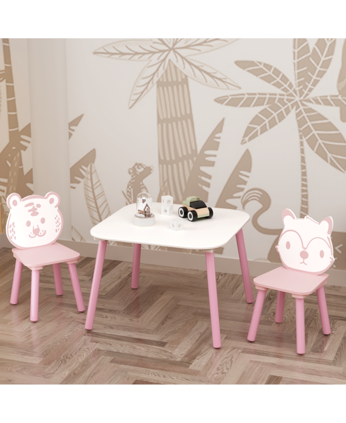 Click here for Casainc 3-Piece Kids Table and Chair Set with Anim... prices