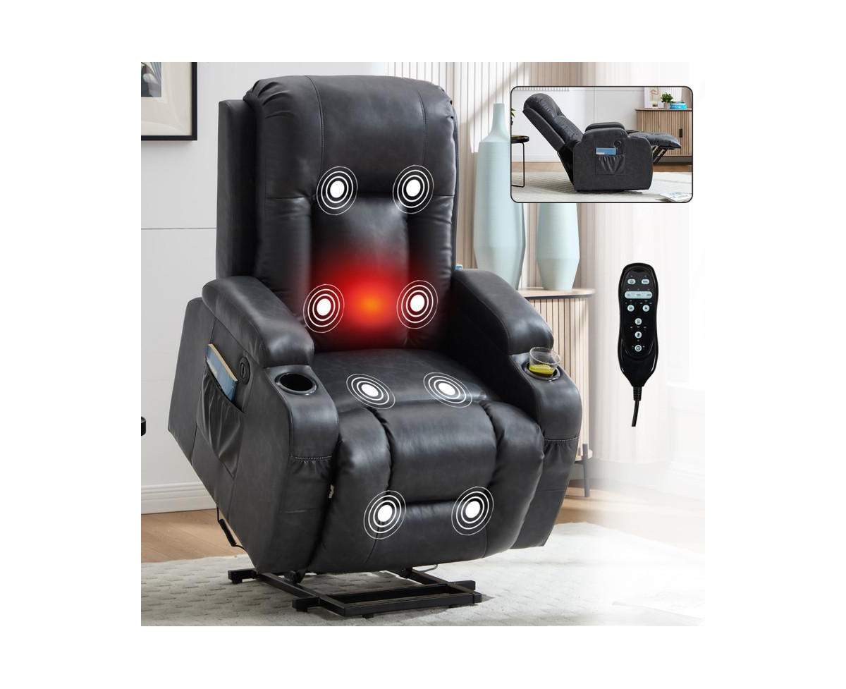 Click here for sumyeg Pu Power Lift Recliner 350LB capacity 8-poi... prices