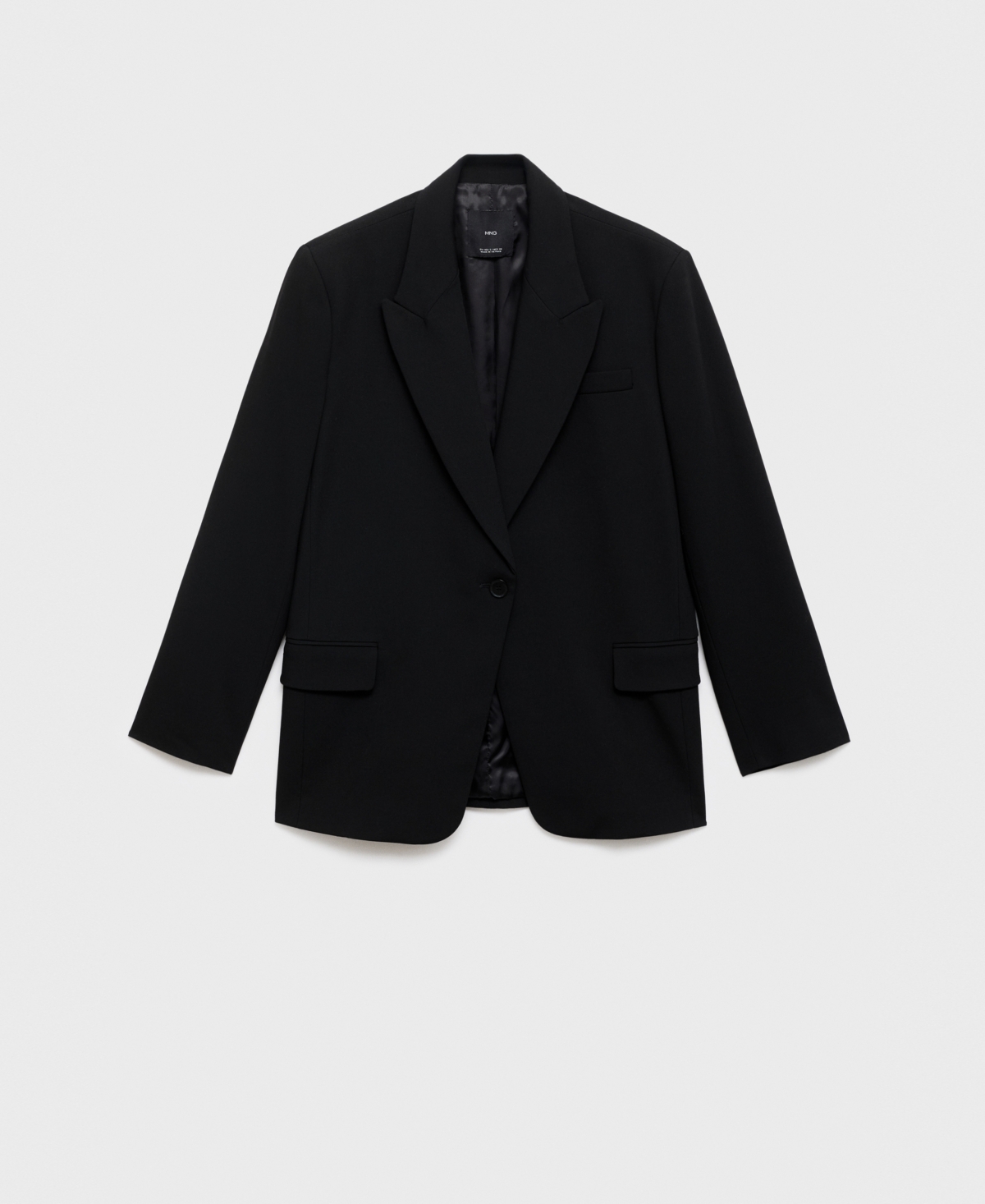 Click here for Mango Womens Flap Pockets Suit Blazer - Black prices