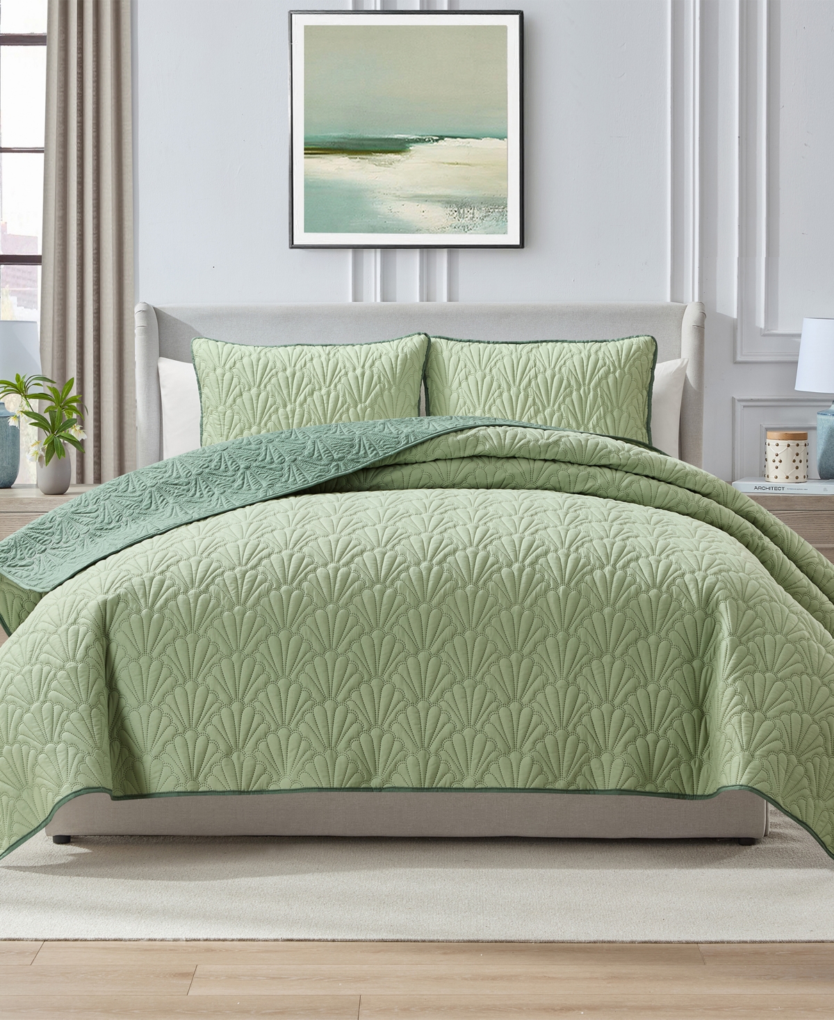 Click here for Seventh Studio Seashell Reversible 2-Piece Quilt S... prices