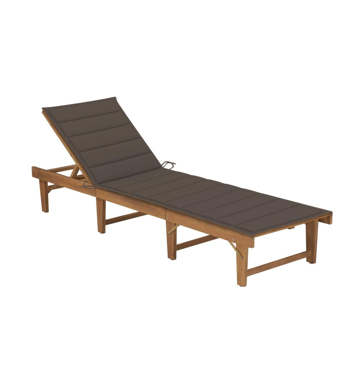 Click here for vidaXL Sun Lounger Taupe - Taupe prices