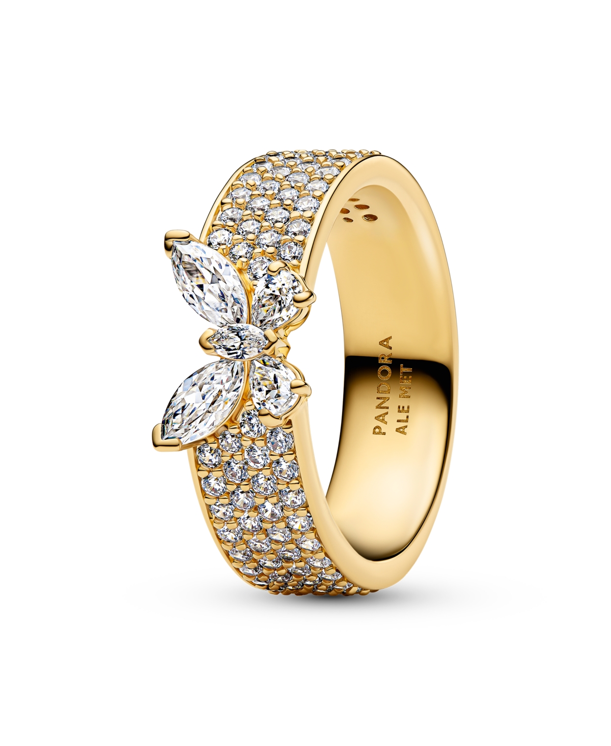 Click here for Pandora Sparkling Butterfly Bold Ring - Gold Plate... prices
