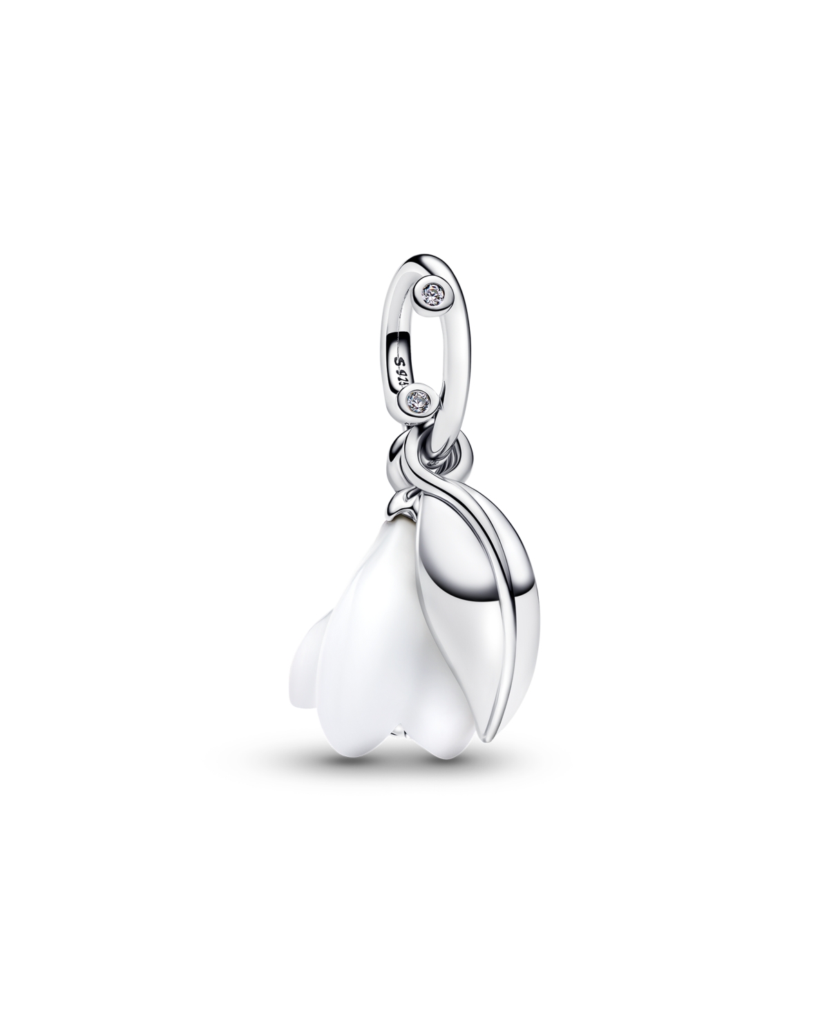 Click here for Pandora Snowdrop Flower Dangle Charm - Sterling Si... prices