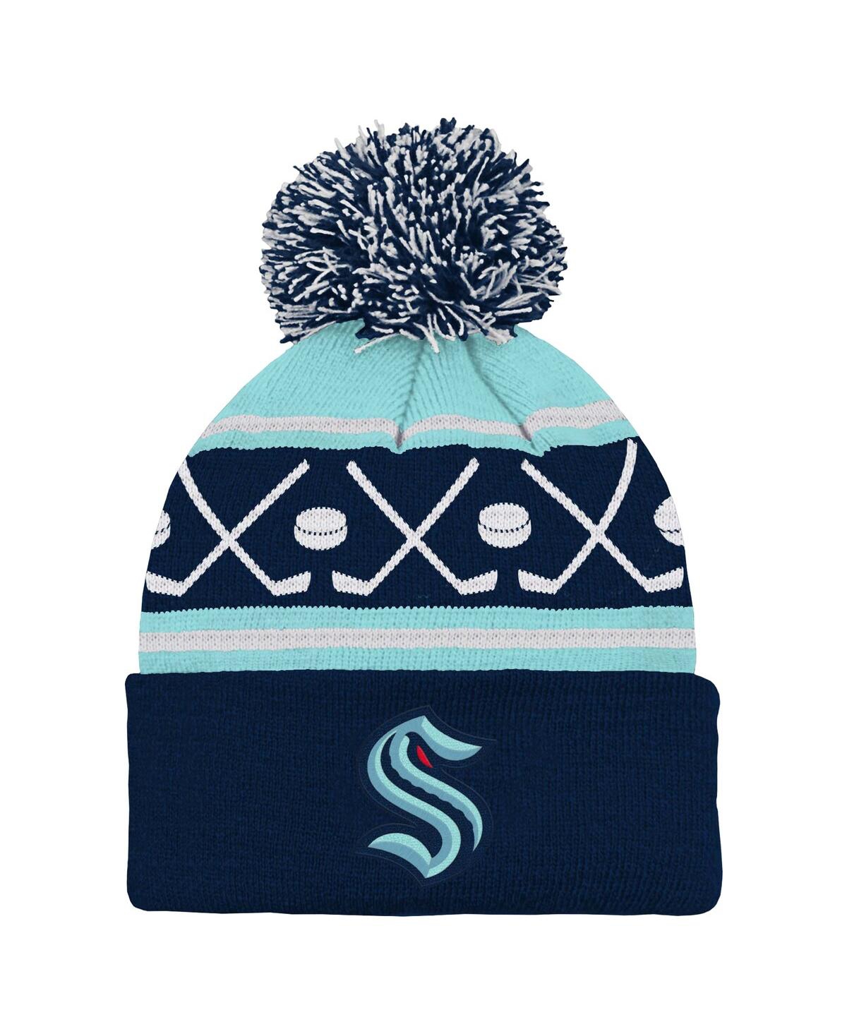 Click here for Preschool Deep Sea Blue Seattle Kraken Faceoff Cuf... prices
