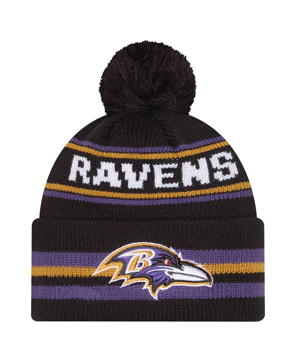 Click here for Mens Black Baltimore Ravens Classic Cuffed Knit Ha... prices
