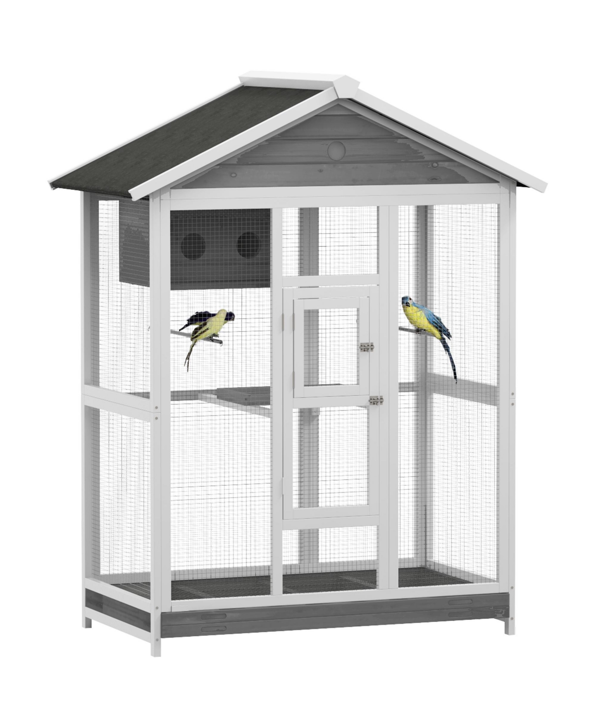 Click here for PawHut 64.5" Wooden Bird Cage Aviary  Flight... prices