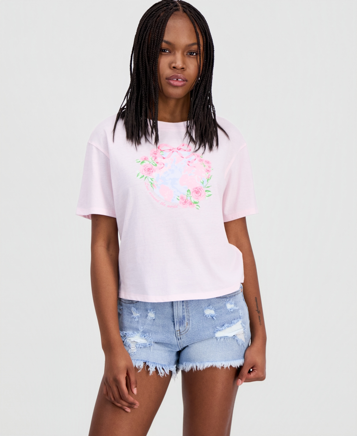 Click here for Rebellious One Juniors Earth Graphic T-Shirt - Bal... prices