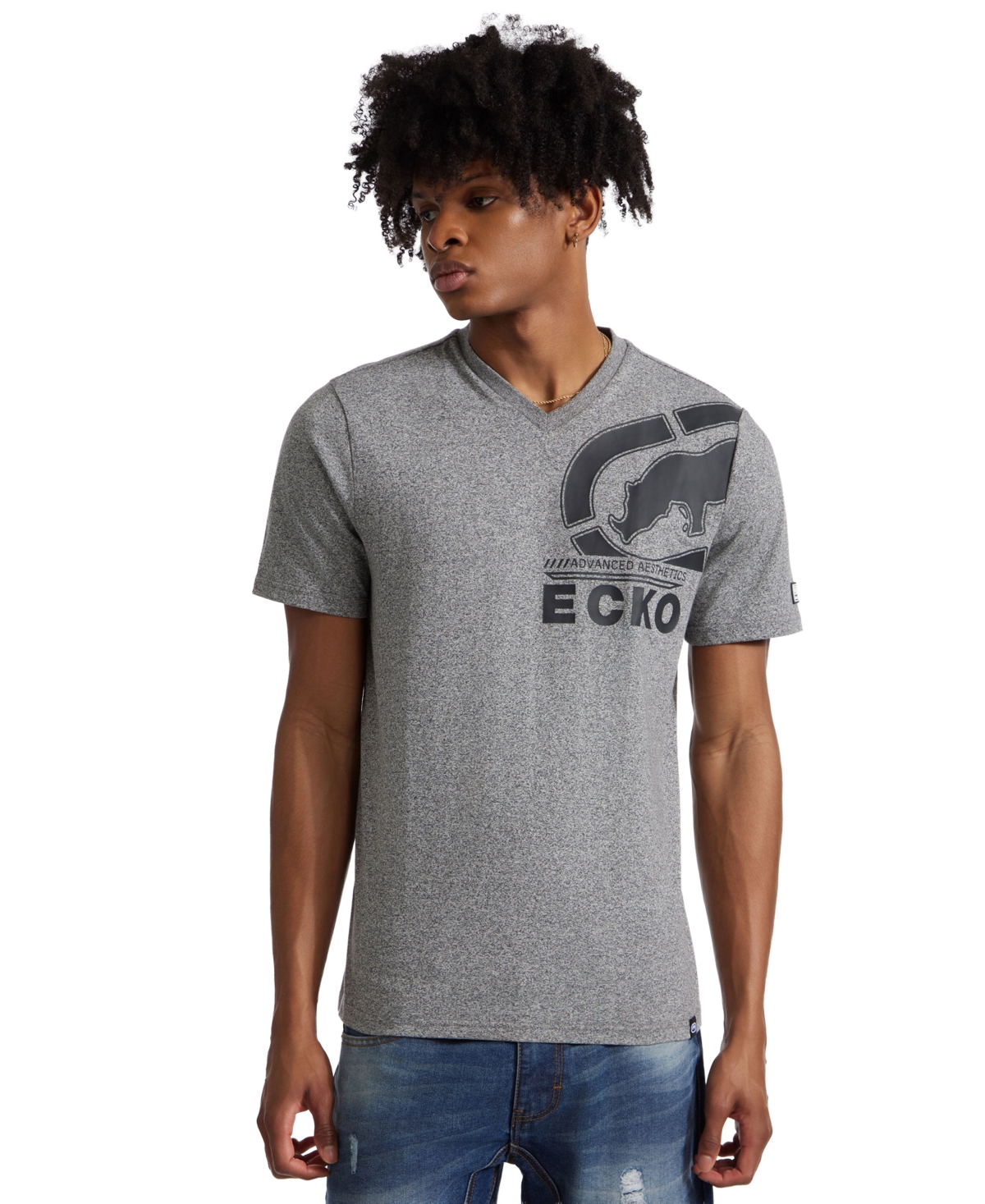 Click here for Ecko Unltd Mens High Spot Tag V-Neck T-Shirt - Mar... prices