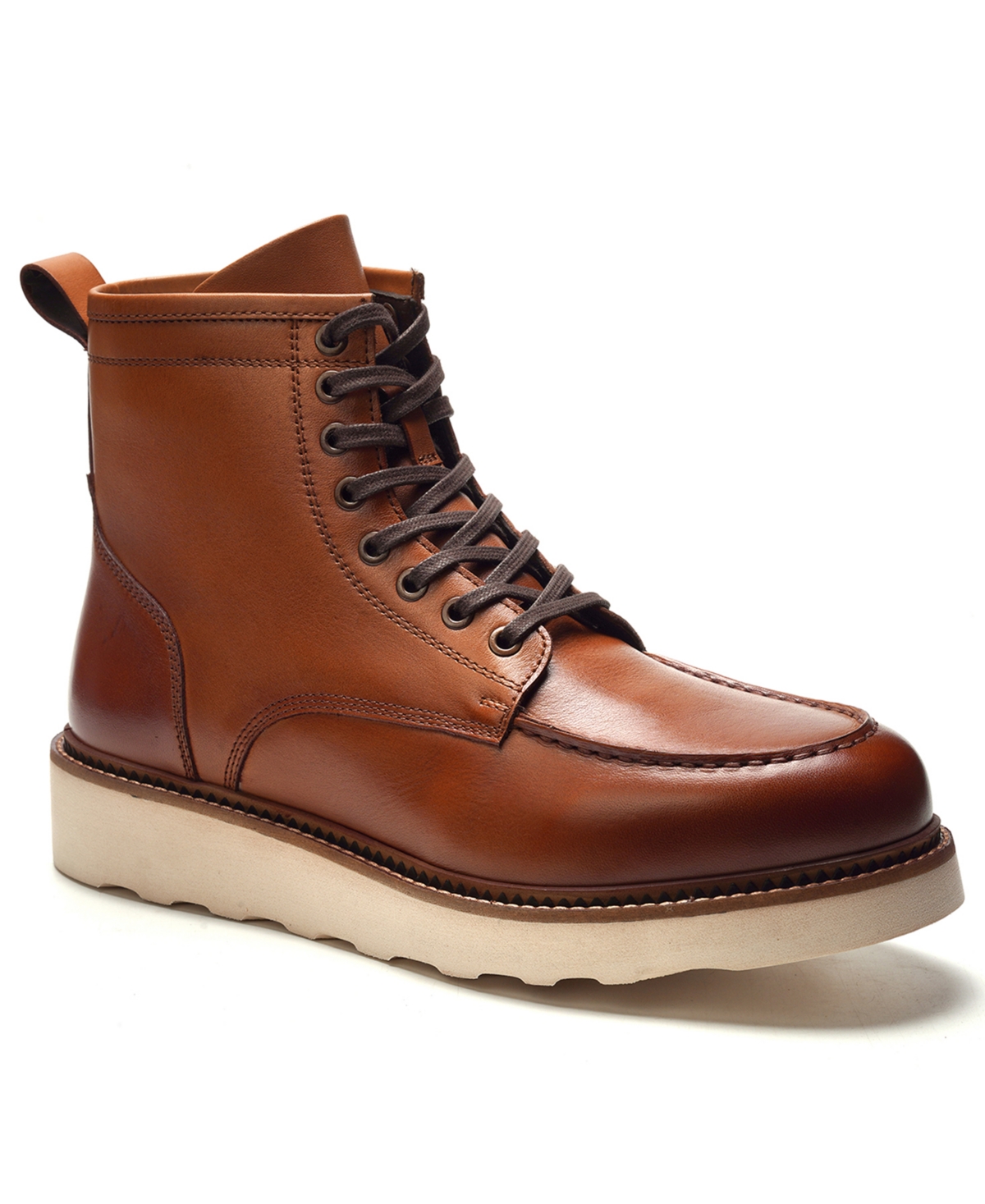Click here for Anthony Veer Mens Braddock Moc-Toe Boots - Tan prices