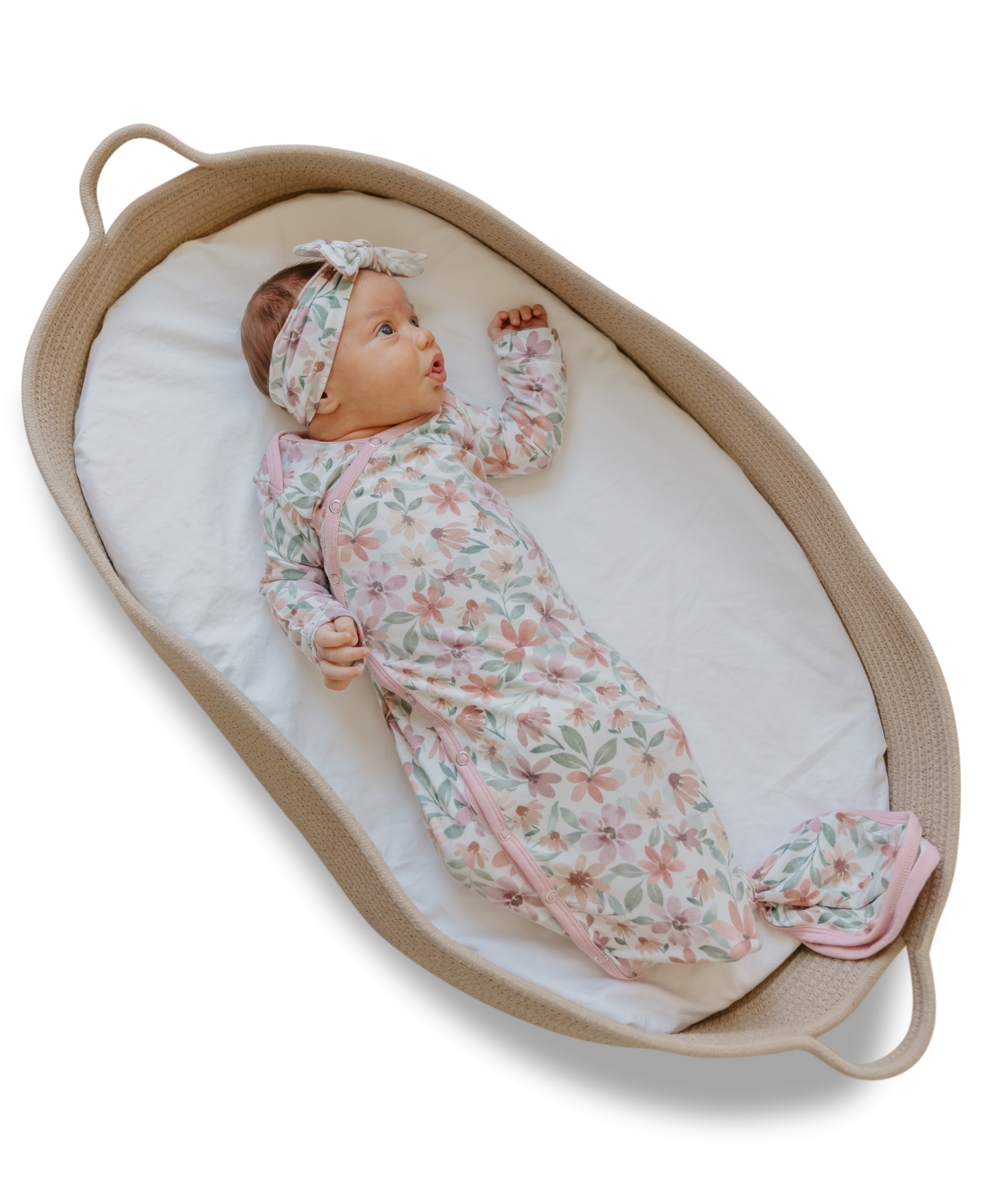 Click here for Copper Pearl Baby Girls Natalie Knotted Gown - Pin... prices