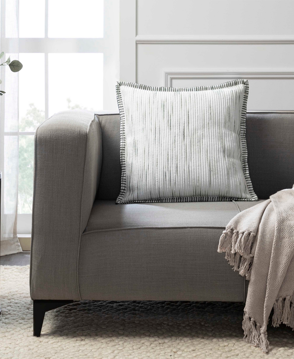 Click here for Tahari Home Polly Blanket Stitch Decorative Pillow... prices