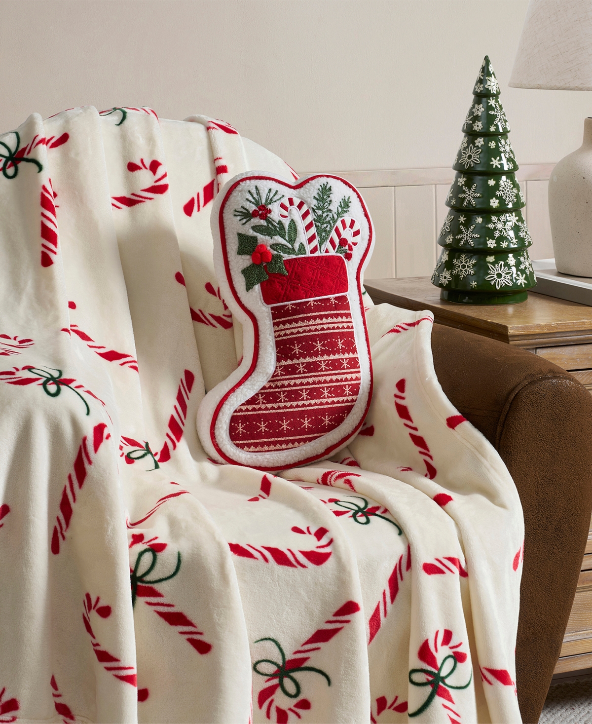 Click here for Hallmark Stocking Shaped Holiday Decorative Pillow... prices