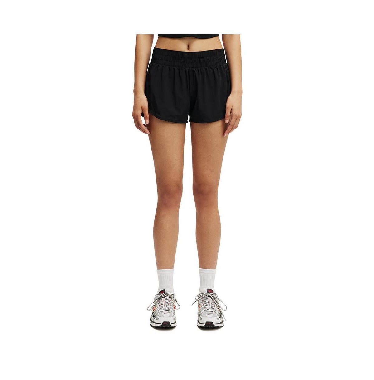 Click here for Cotton On Womens Active Curve Hem Short - Black prices