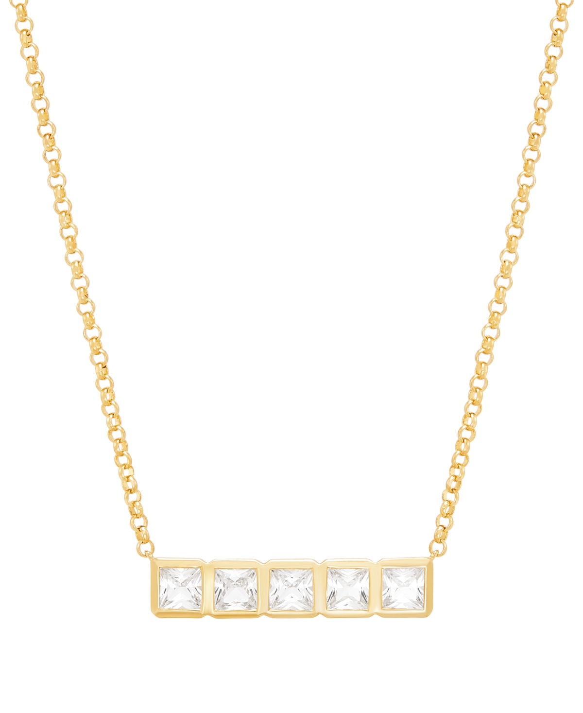 Click here for Macys White Sapphire Bar Necklace (1-1/3 ct. t.w.)... prices