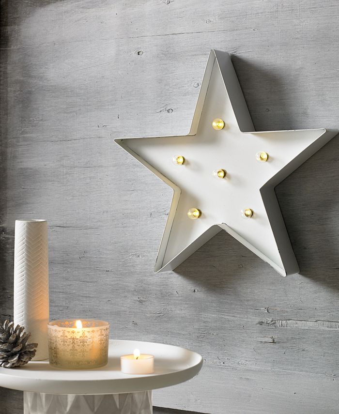 Graham & Brown Lit Star Metal Art - Macy's