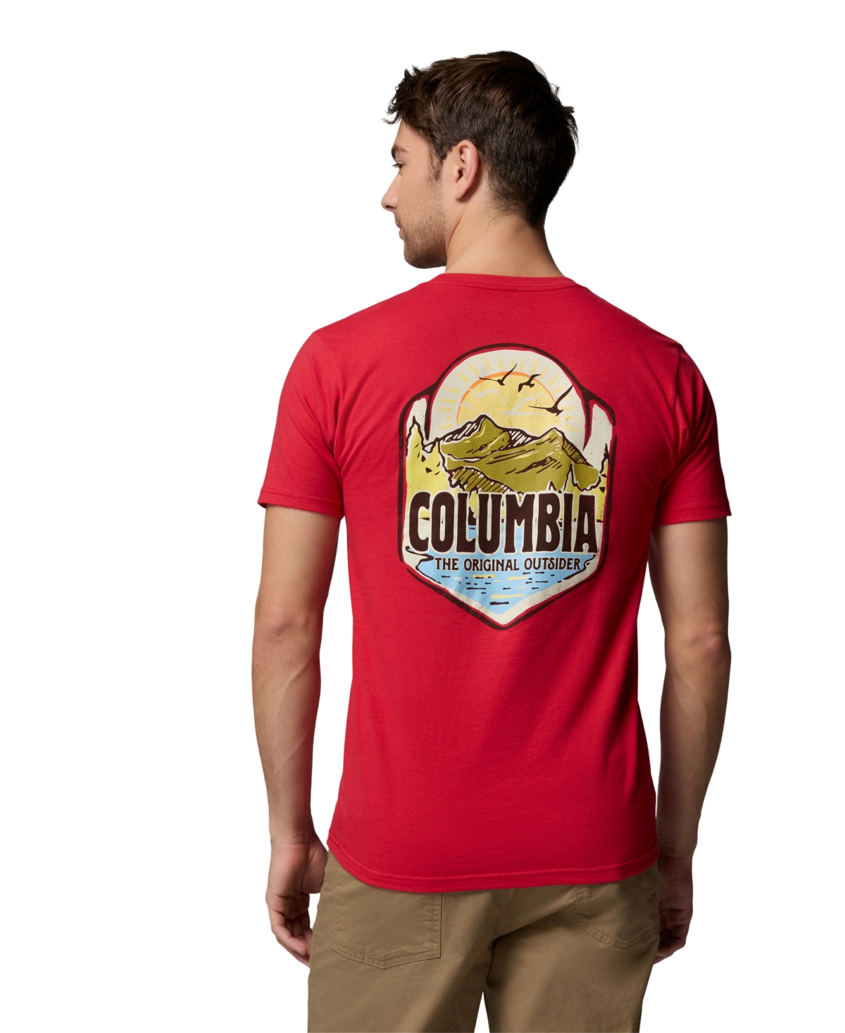 Click here for Columbia Mens Terra Graphic T-Shirt - Mountain Red prices