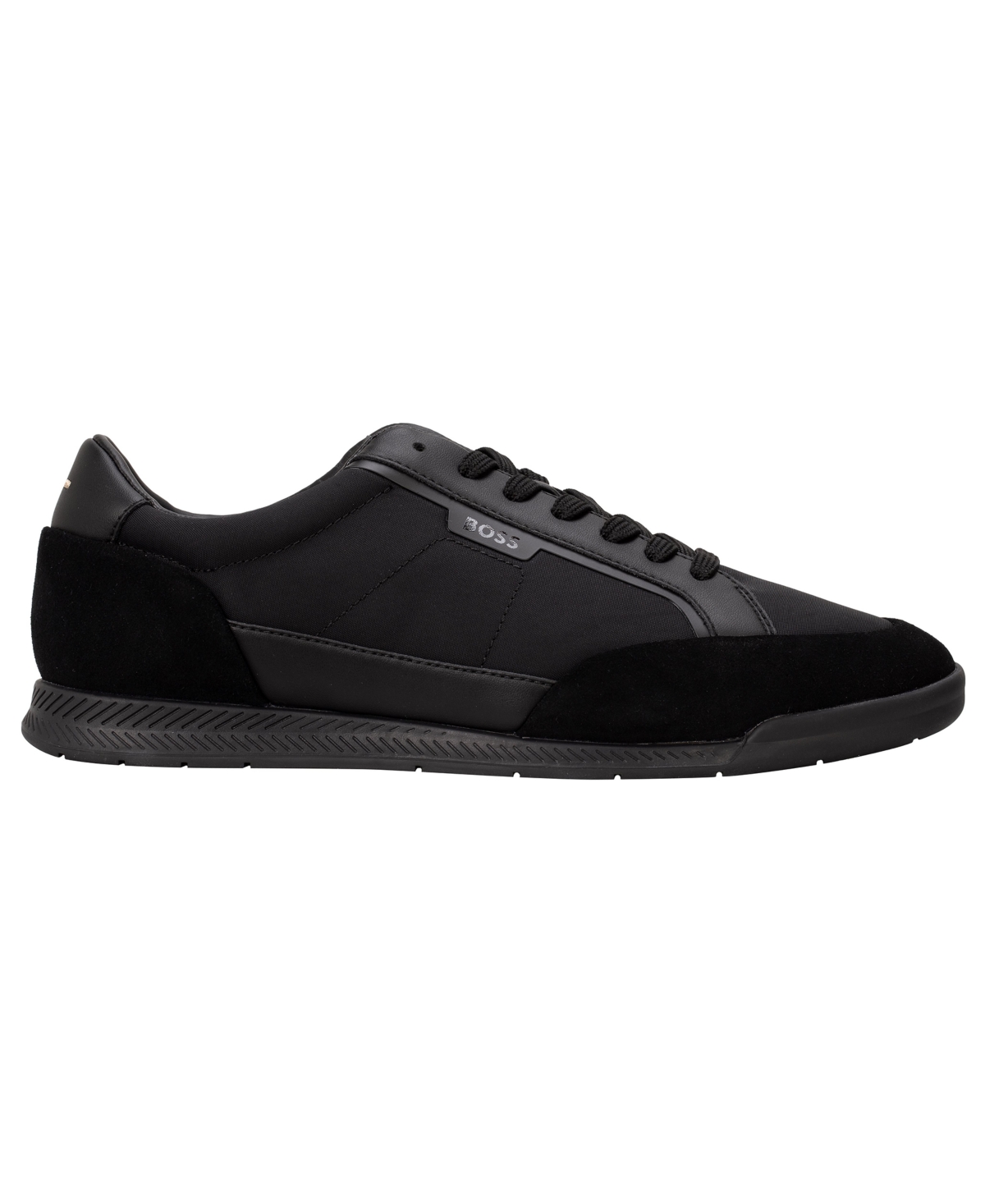 Click here for Boss Mens Nitan Round Toe Sneakers - Black prices