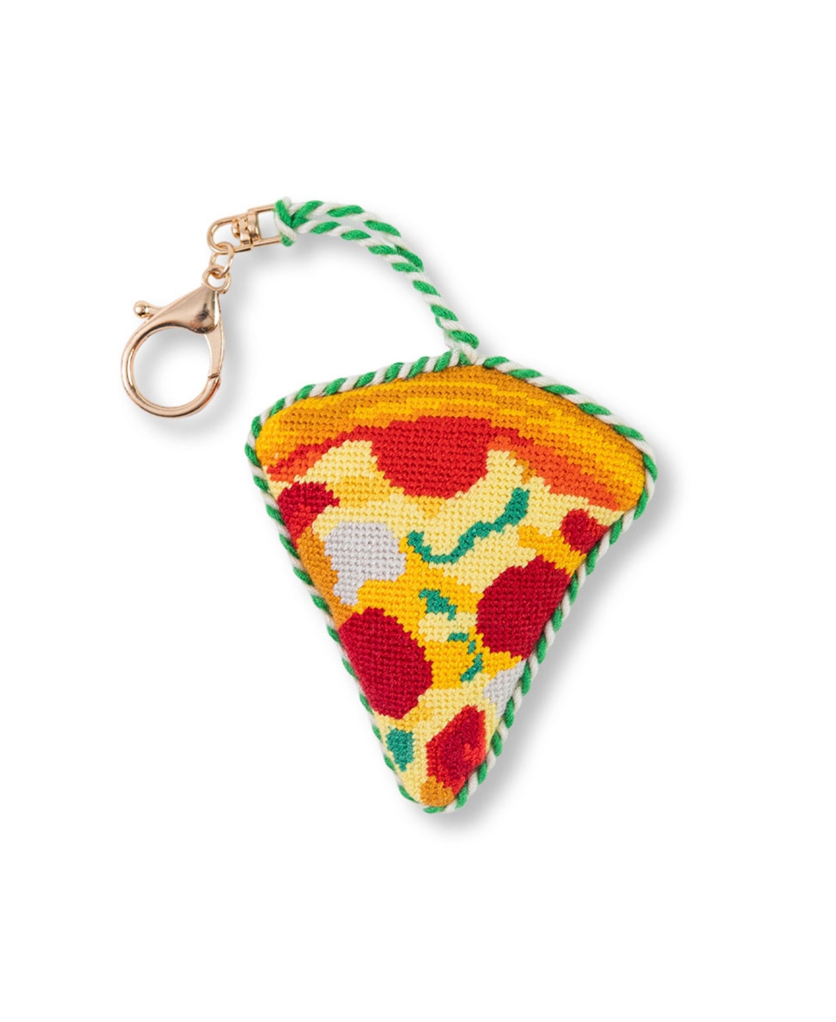 Click here for Furbish Studio Needlepoint Bag Charm - Pizza slice prices