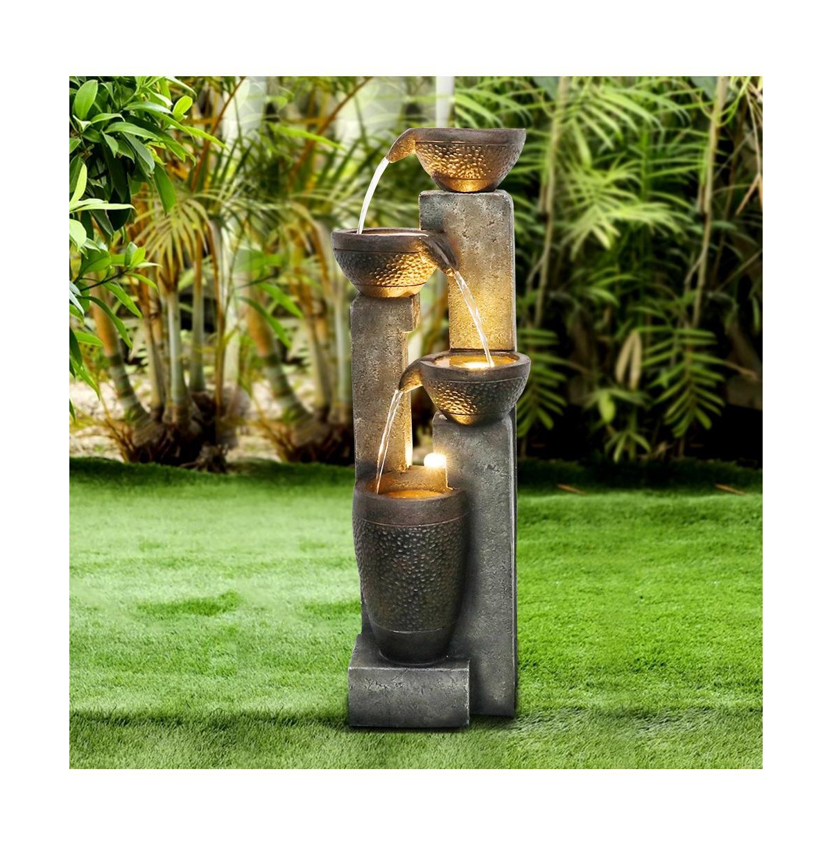 Click here for SunJet 40H 4-Tier Outdoor Garden Water Fountain De... prices
