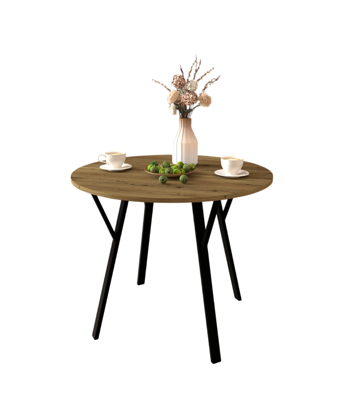 Click here for Casainc 35.43 Inch Round Dining Table with Black M... prices