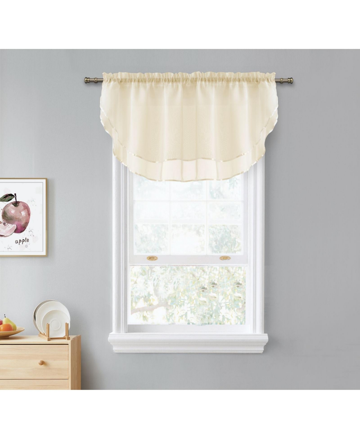 Click here for Kate Aurora Living Double Layered Sheer Rod Pocket... prices