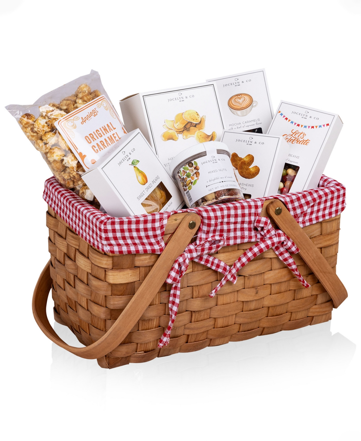Click here for Picnic Time Farmhouse Basket with Gourmet Gift Pac... prices