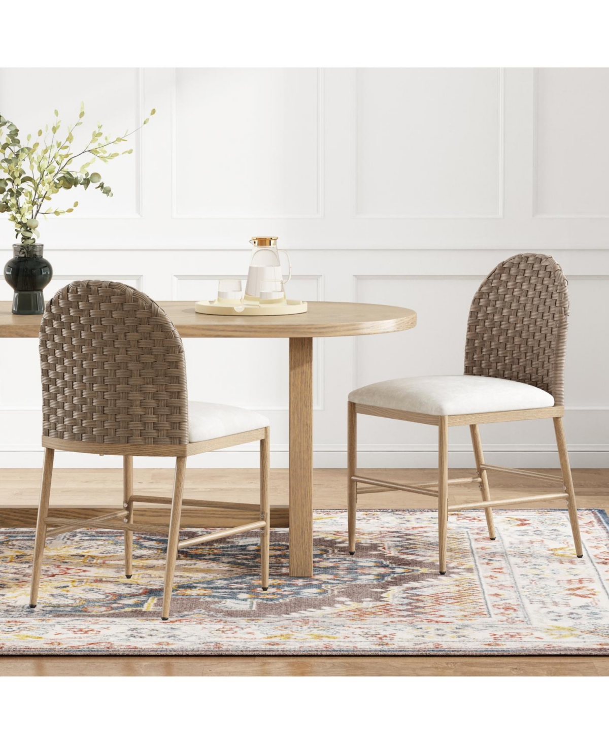 Click here for Streamdale Farmhouse Upholstered Dining Chairs Set... prices