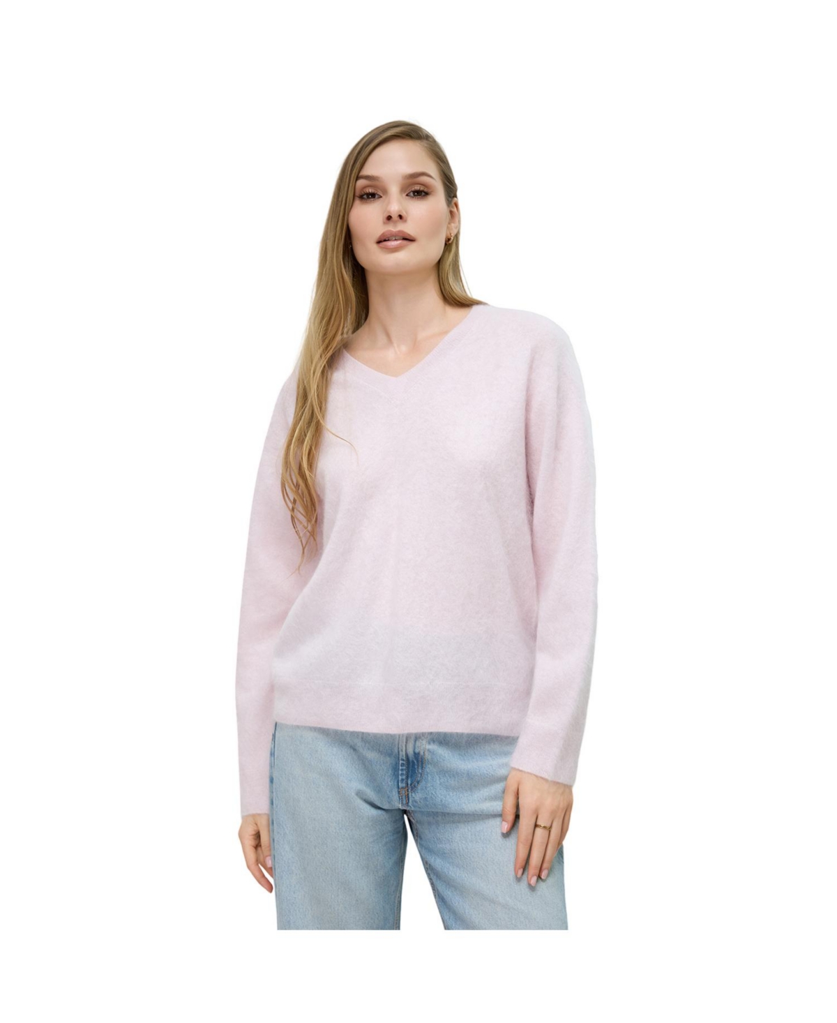 Click here for Bellemere New York Womens Brushed Silk Cashmere V-... prices