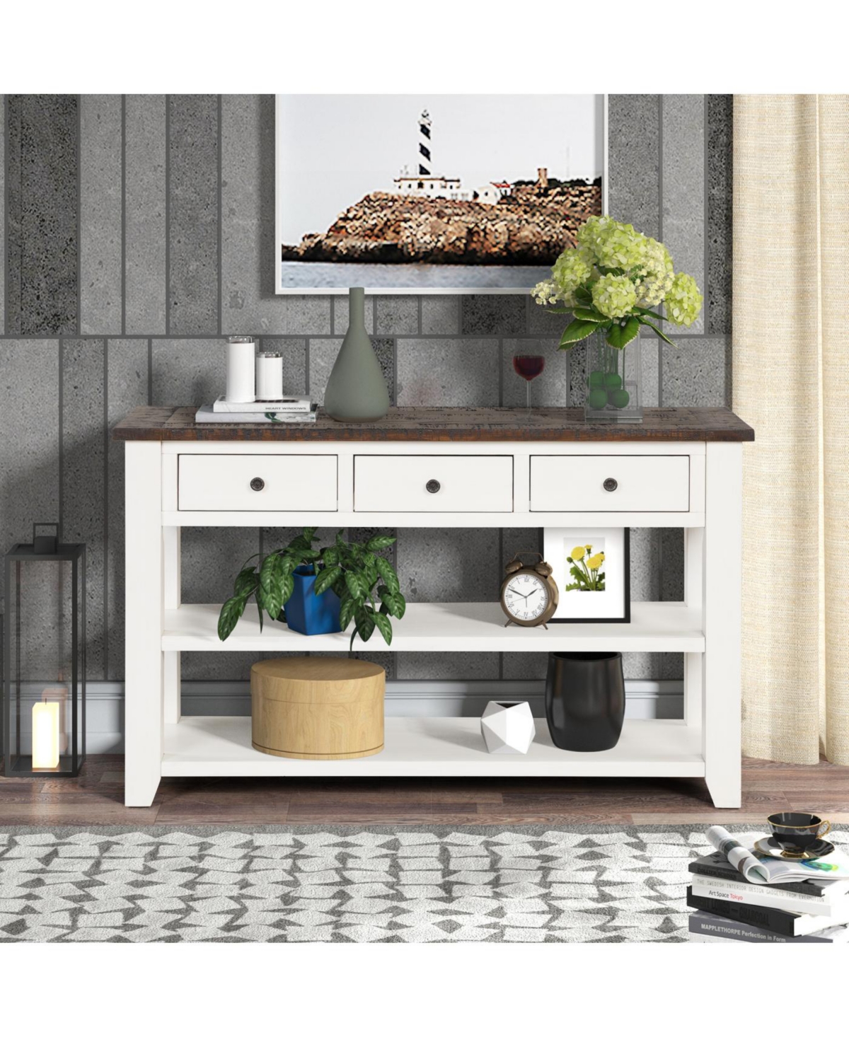 Click here for Streamdale Furniture 48" Solid Pine Wood Top... prices