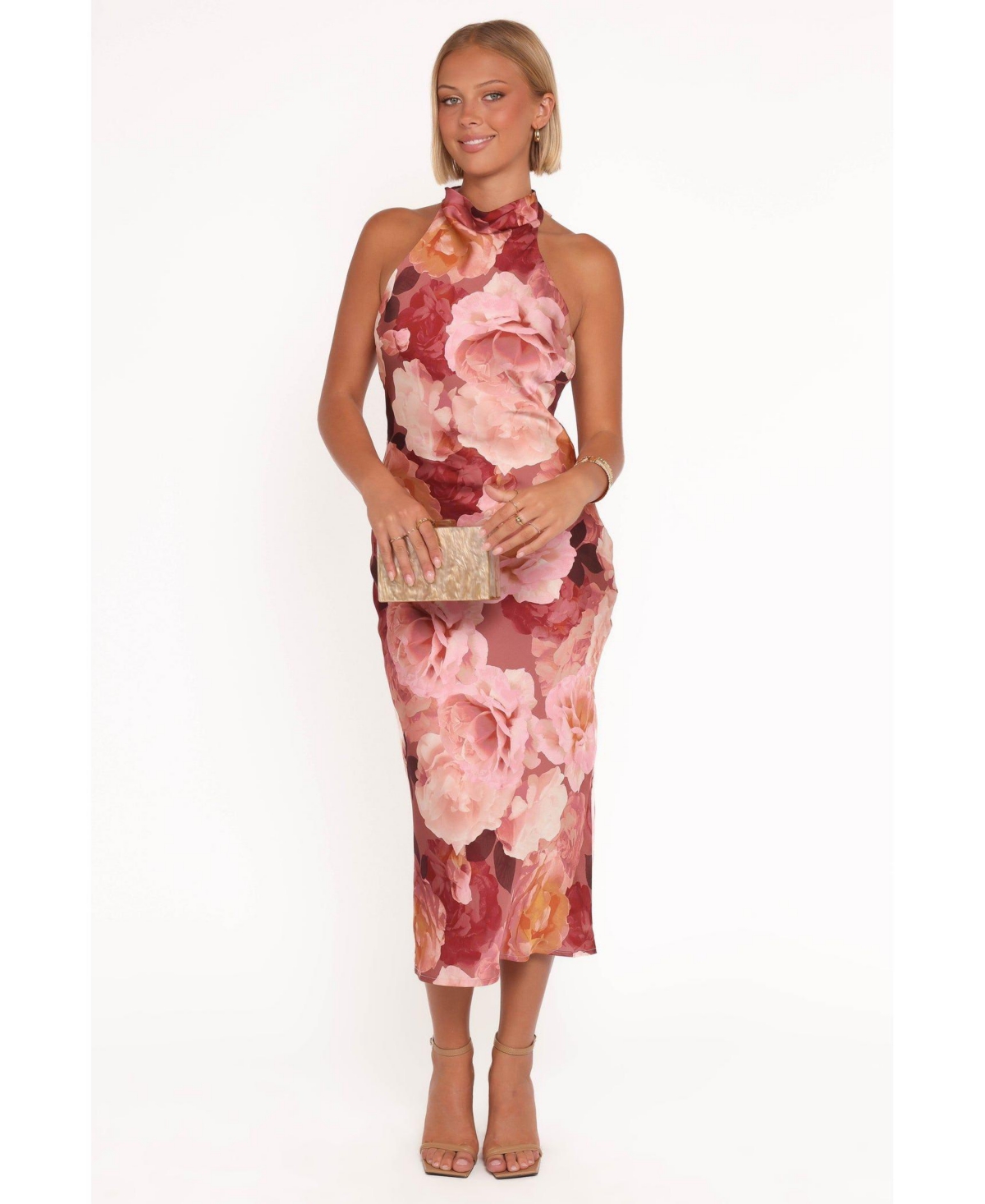 Click here for Petal and Pup Womens Lovett Maxi Halter Dress - Bo... prices