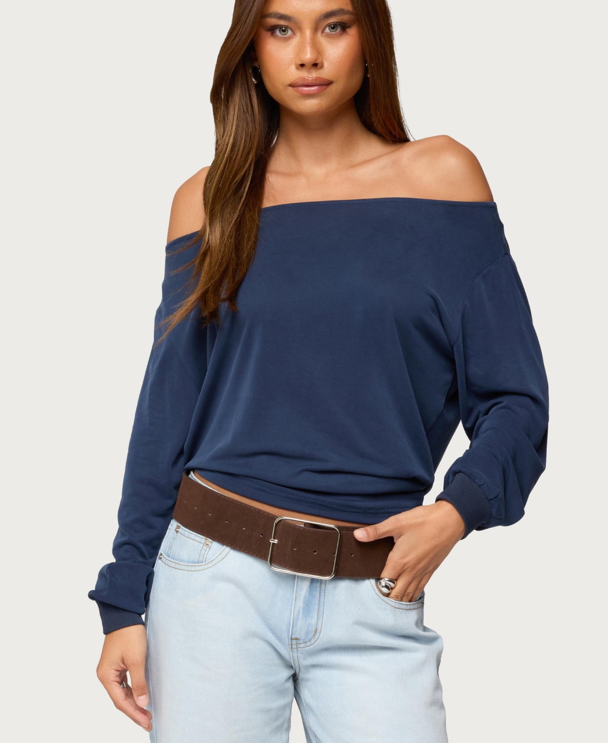 Click here for Edikted Womens Nannie Off Shoulder Oversized Top -... prices