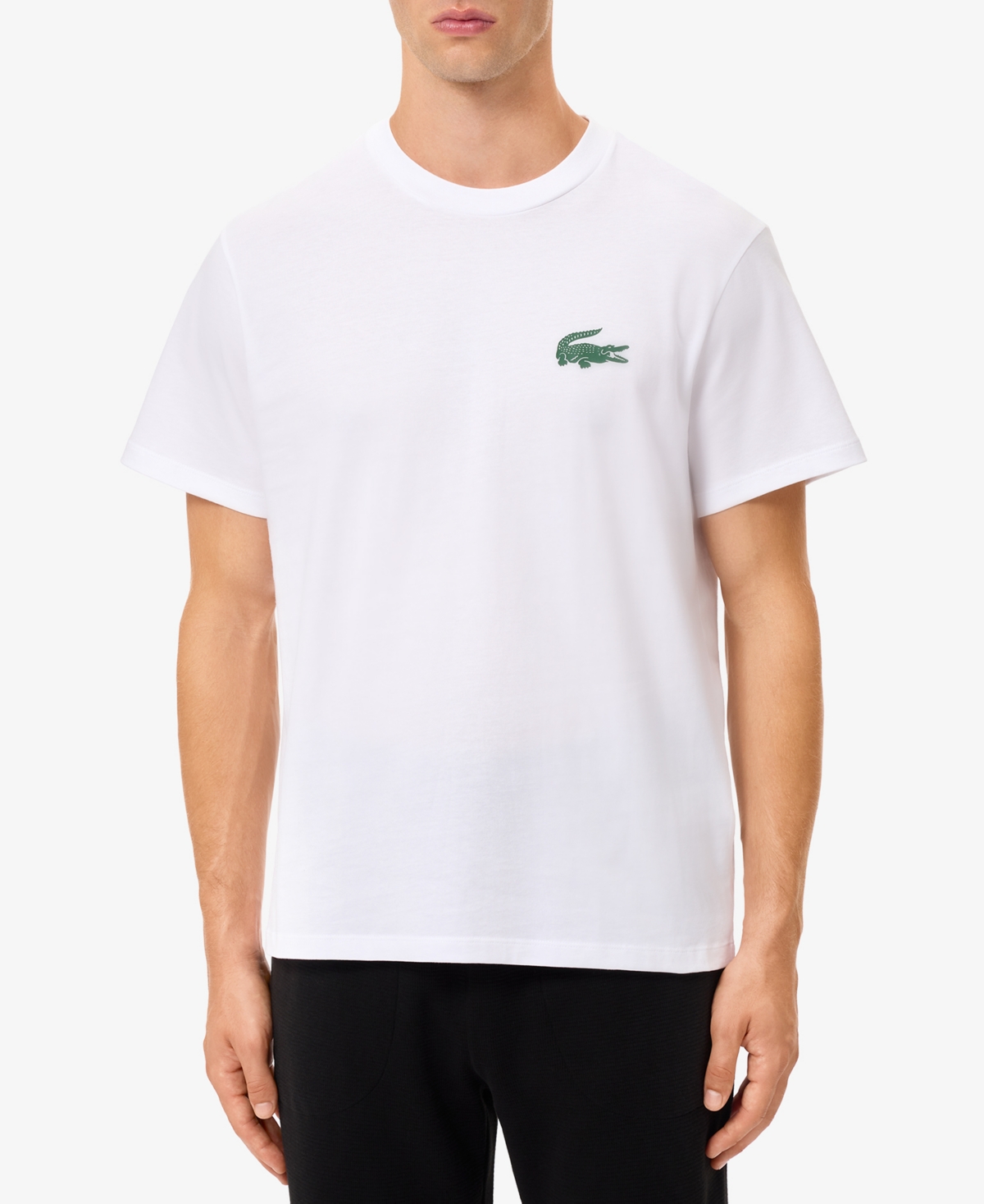 Click here for Lacoste Mens Loungewear Sleep T-Shirt - White/Gree... prices