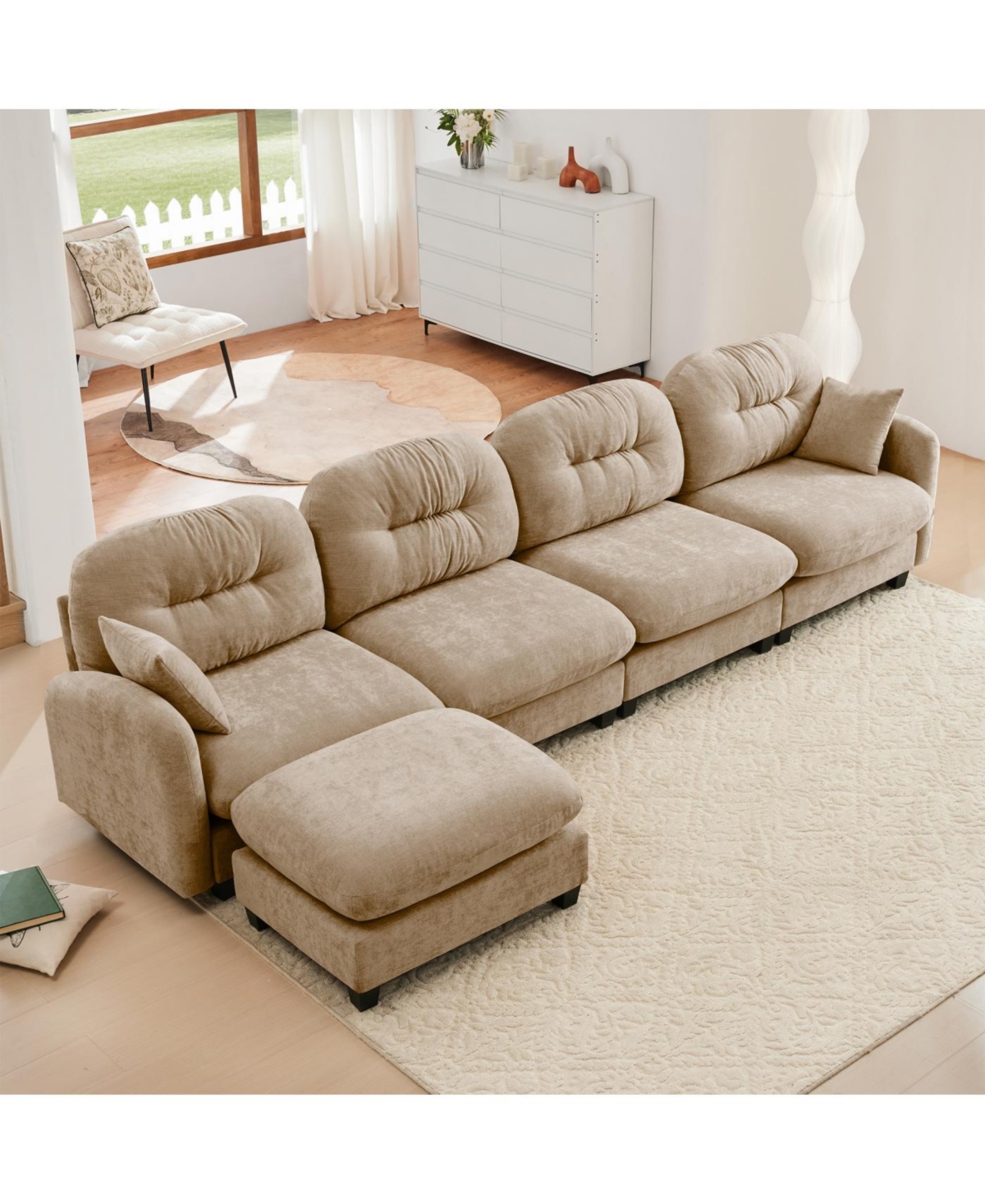 Click here for Streamdale Furniture Modular L-Shaped Chenille Cou... prices