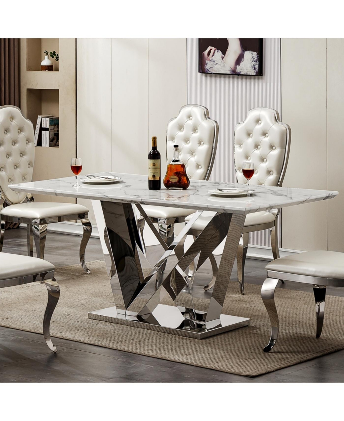Click here for Streamdale Furniture Streamdale Marble Dining Tabl... prices
