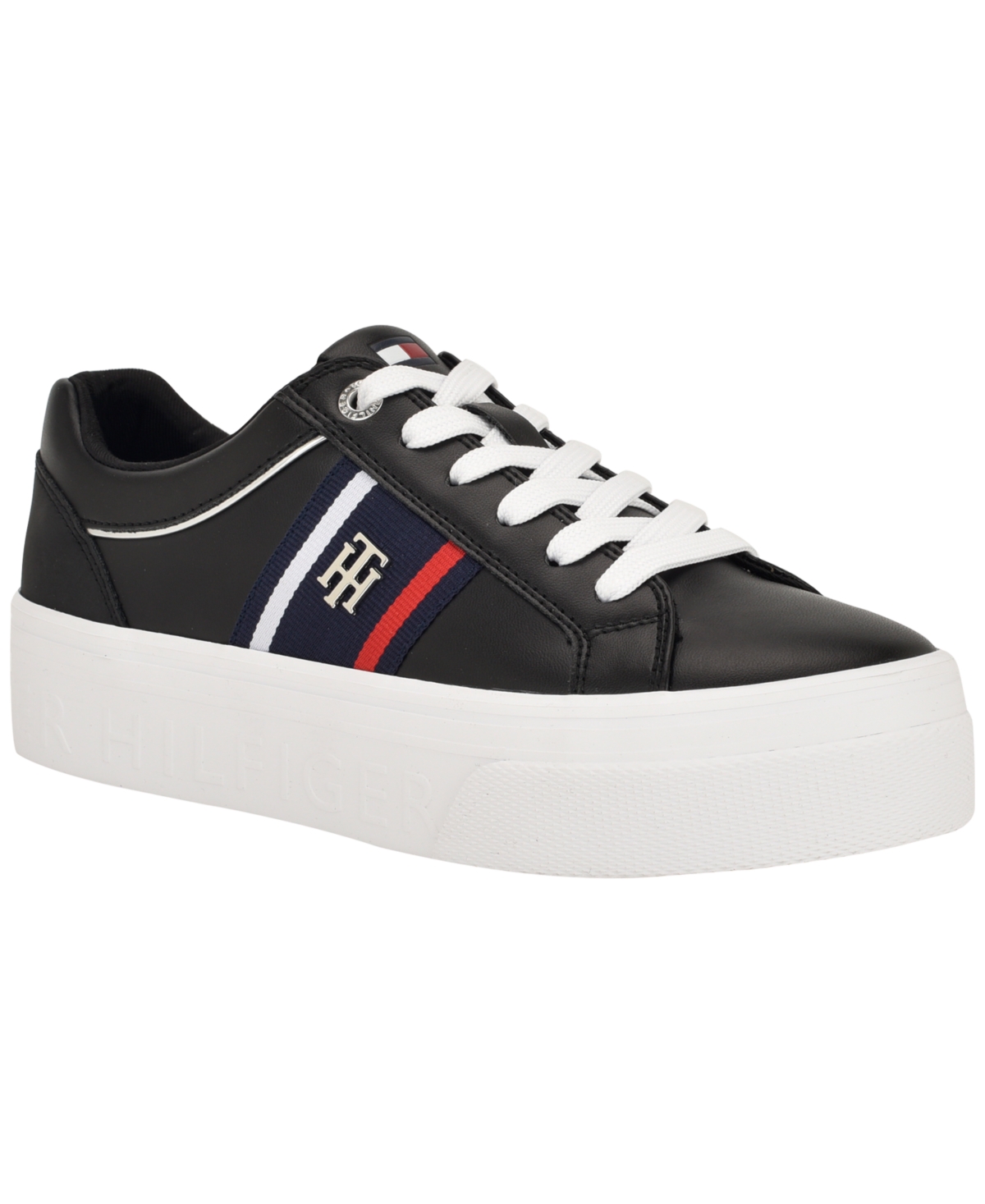 Click here for Tommy Hilfiger Womens Badria Logo Platform Sneaker... prices