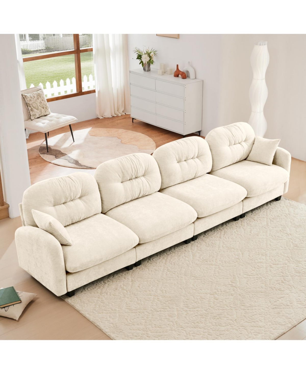 Click here for Streamdale Furniture Four-Seater Modular Chenille... prices