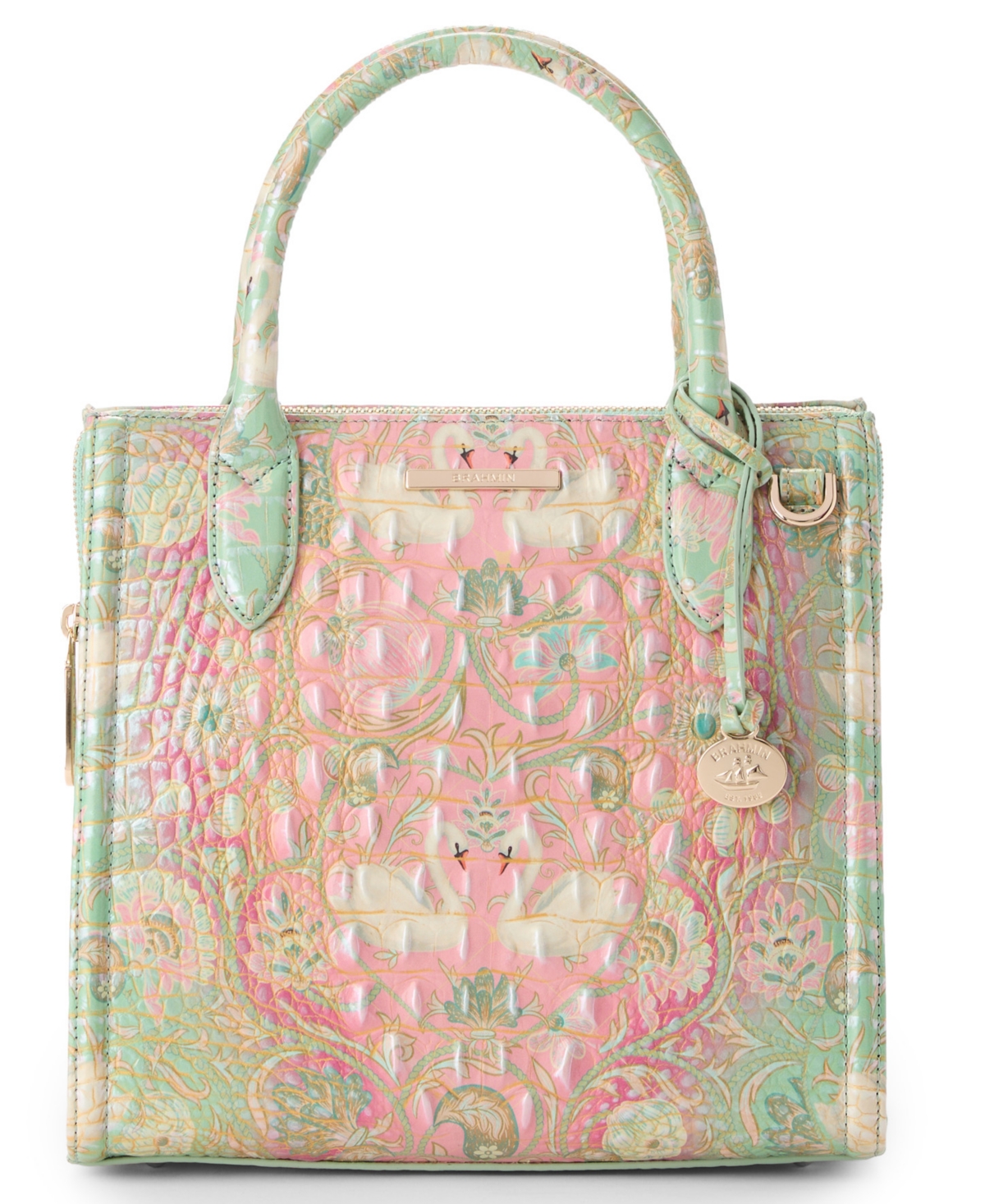 Click here for Brahmin Caroline Melbourne Embossed Leather Satche... prices